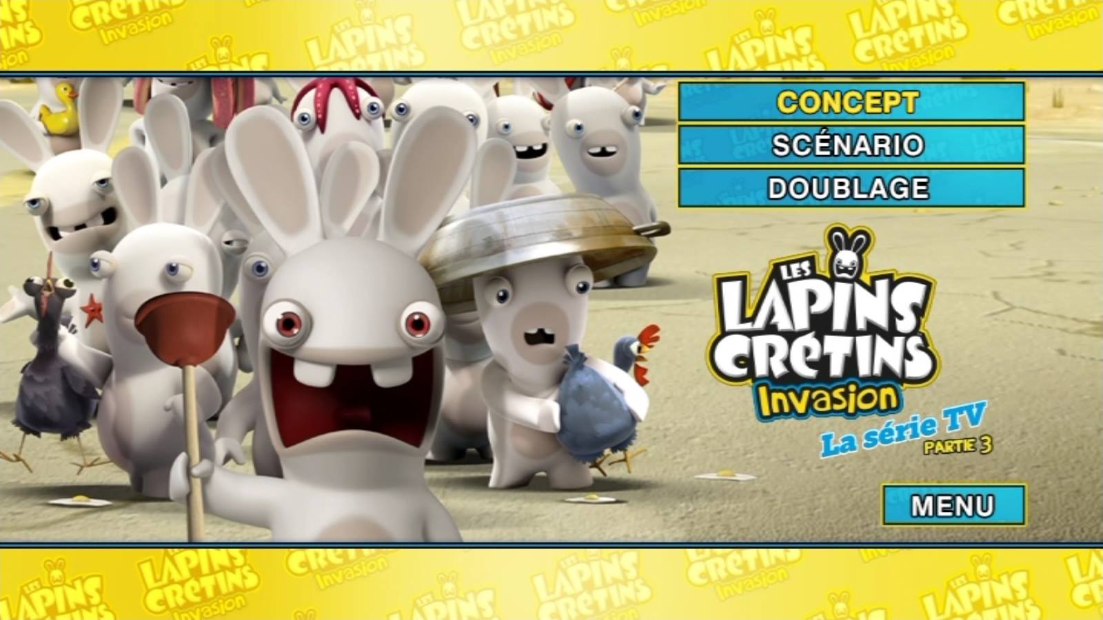 Les Lapins Crétins – Invasion / 3ème partie : Test DVD