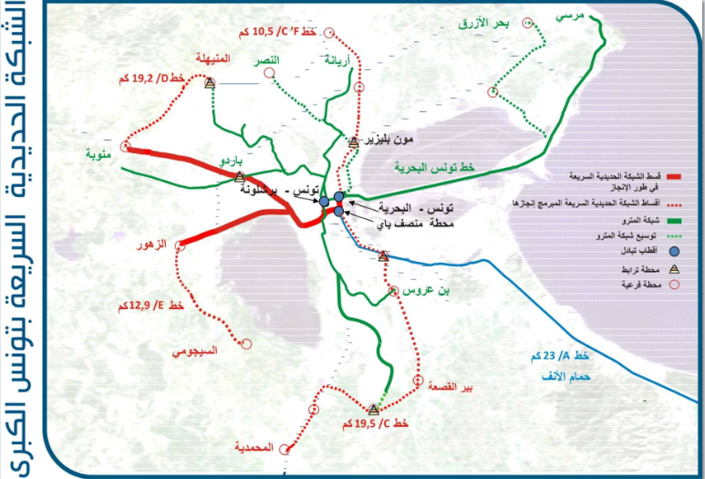 TUNIS | Urban Rail System - Réseau Ferroviaire Rapide (RER) | 5 lines ...