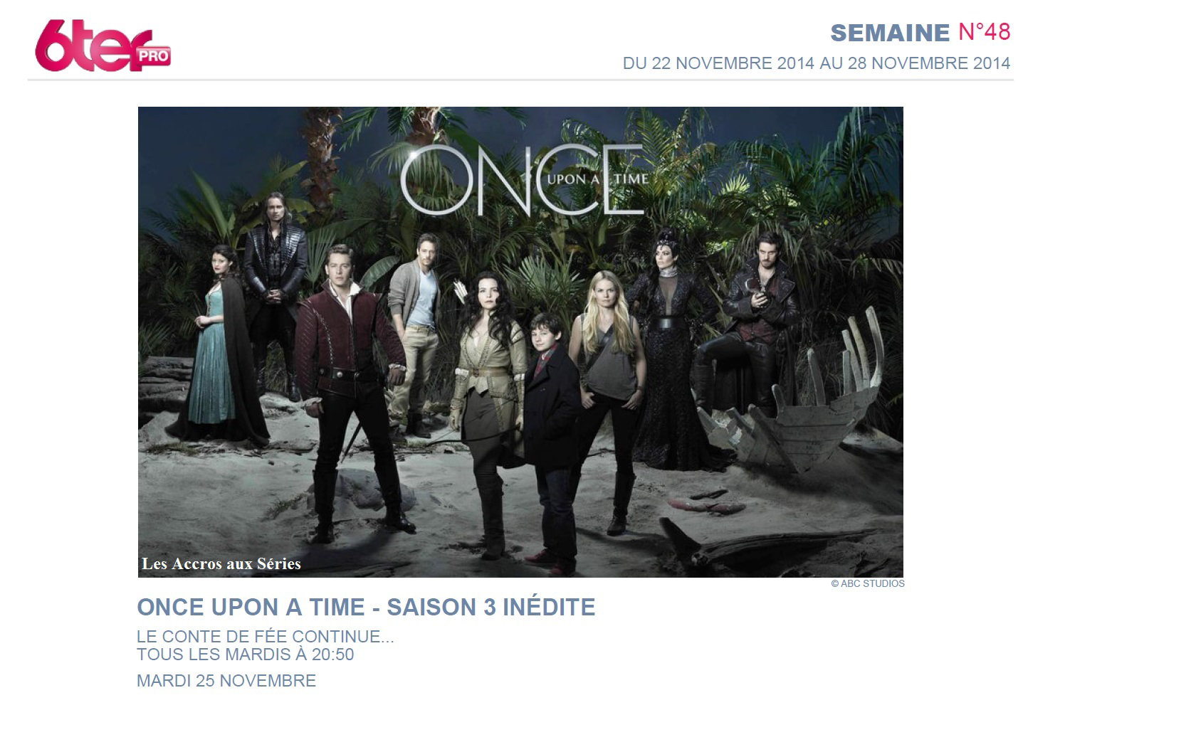 Once Upon a Time (saison 3) arrive sur 6ter