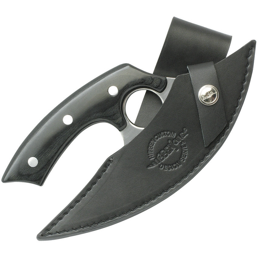 Couteau D'esquimeau Gil Hibben Legacy Ulu Manche Bois Etui Cuir GH5074 - Free Shipping Couteaux Gil