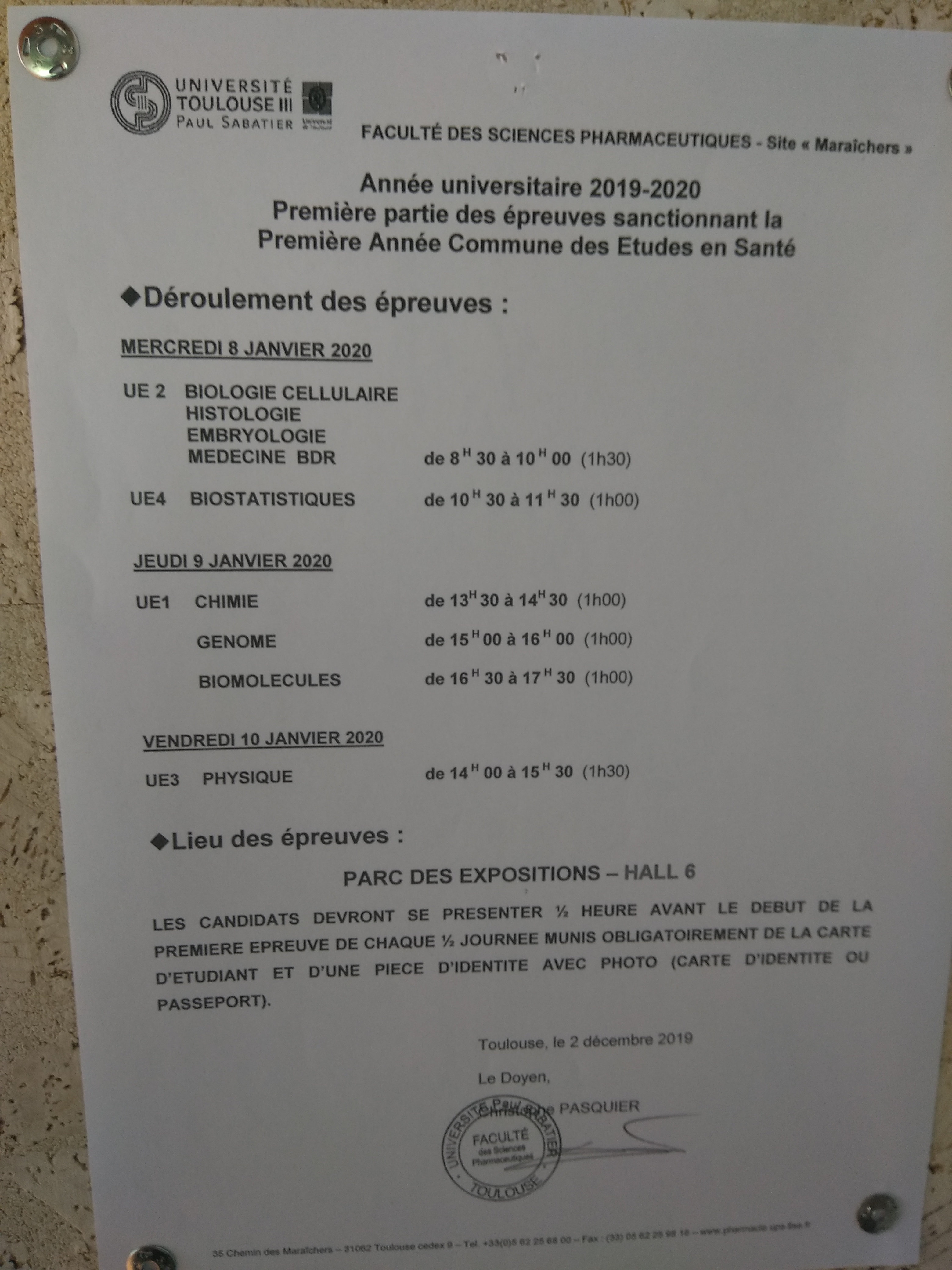 Concours 2019-2020 - Informations Tutorat - Tutorat Associatif Toulousain