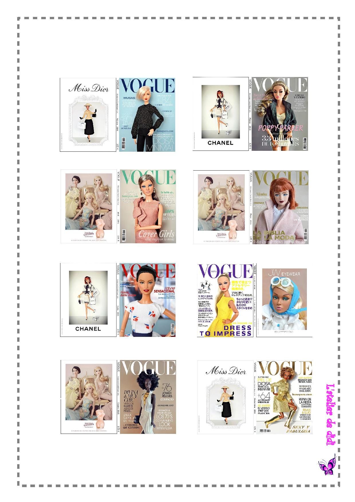 Magazines Vogue pour Barbie