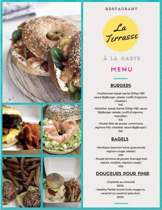Carnets de notes : La Terrasse Voici la carte pour cette semaine..