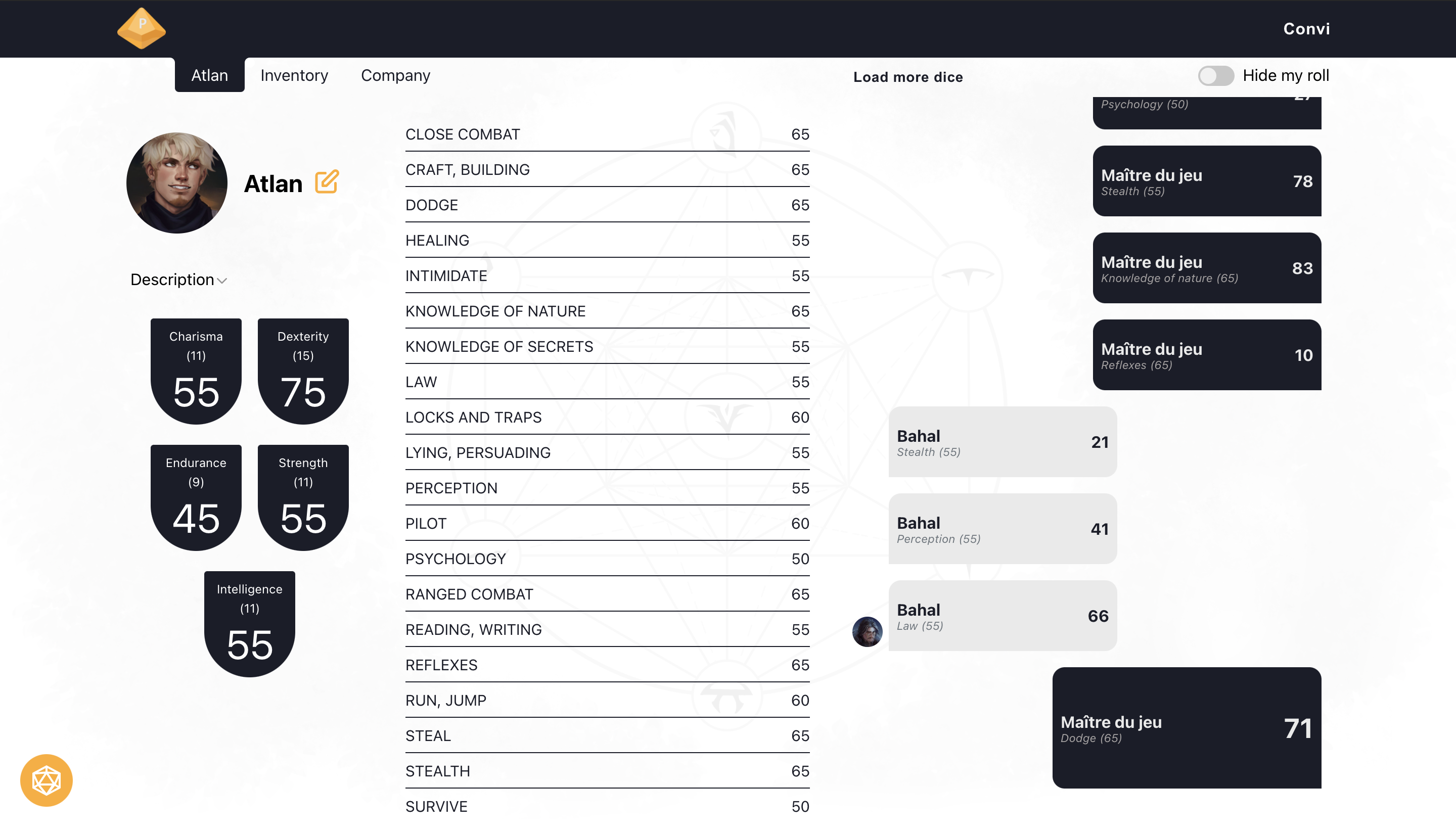 GitHub - Qboussard/Pray-the-dice: A web tabletop app for roleplaying games