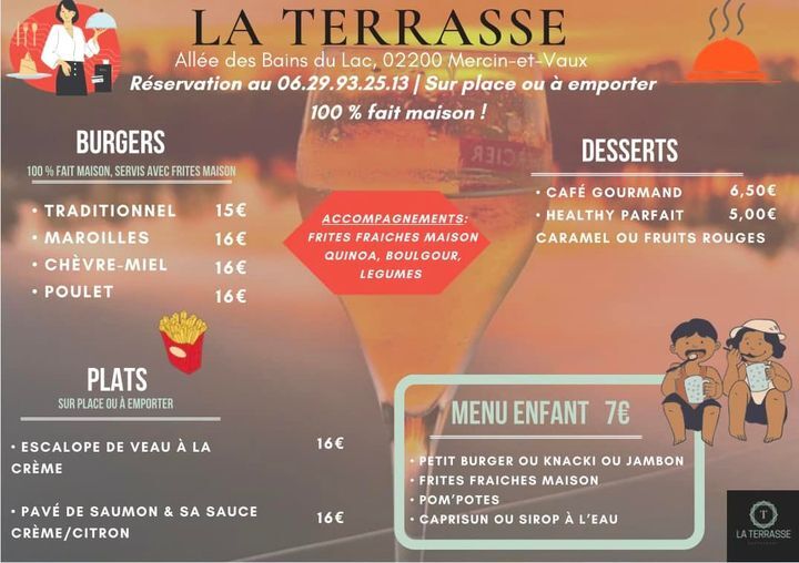 Carnets de notes : La Terrasse Voici le menu de cette semaine