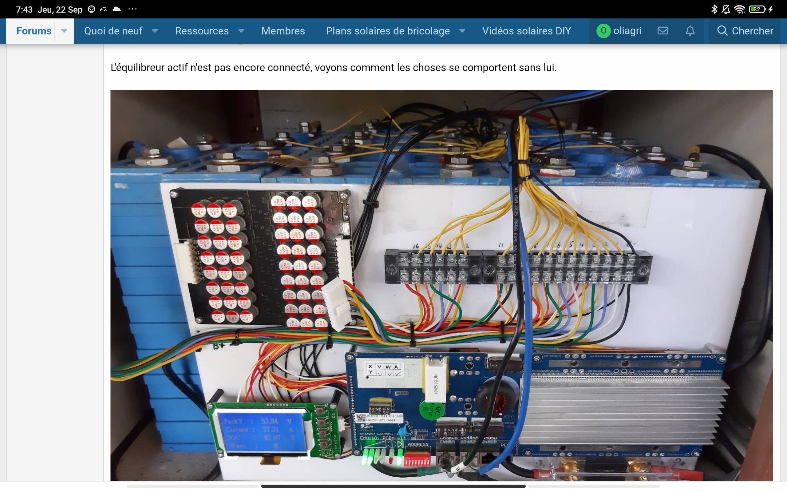 Assembler 2x16 cellules lifepo4 290Ah avec BMS seplos et onduleur sofar ...