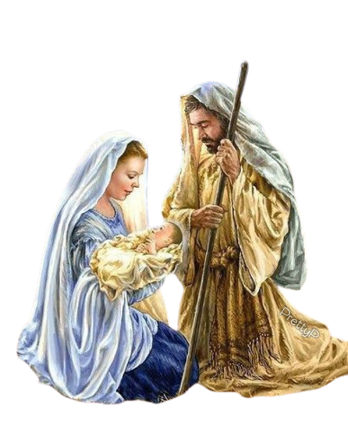 Noel créches animées holy family Nativité Sainte famille