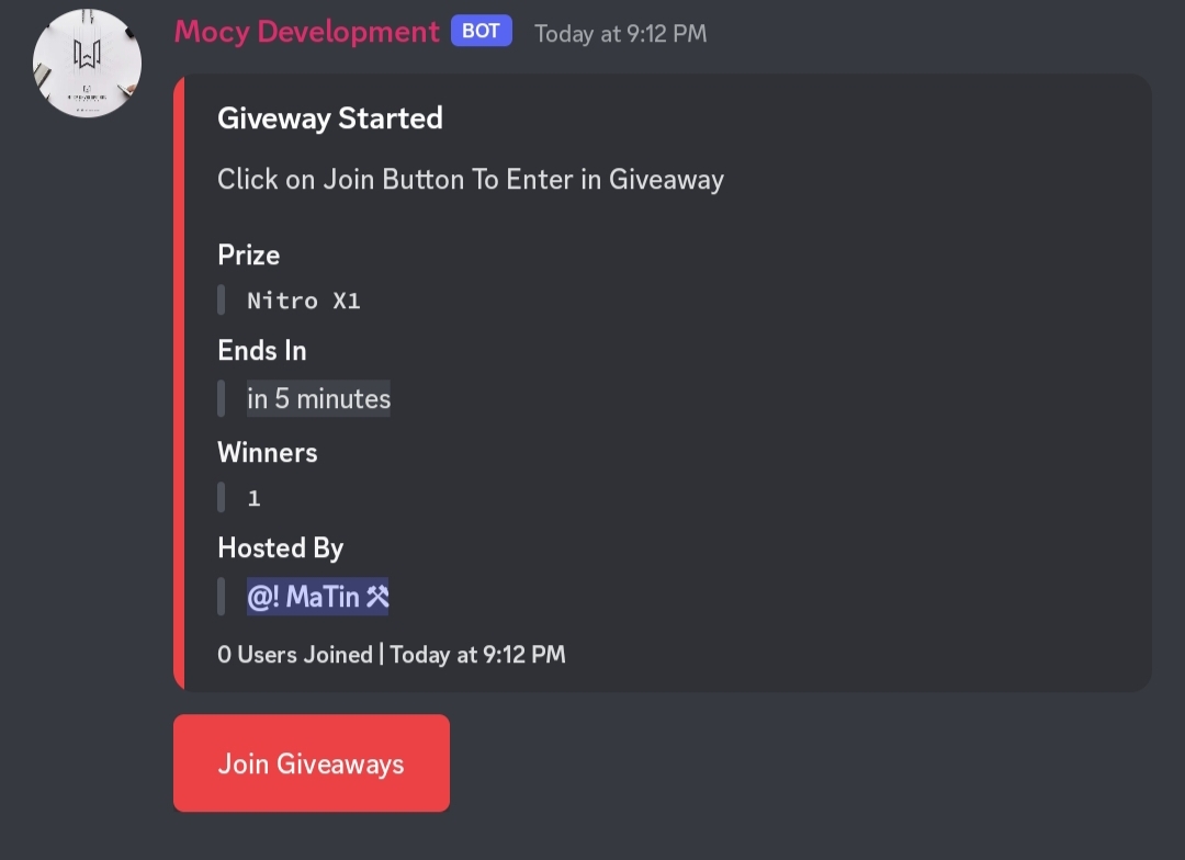 GitHub - Mocy-Studio/Mocy-Giveaways-Beta: 🎉 Advance discord giveaways system with Support Slash ...