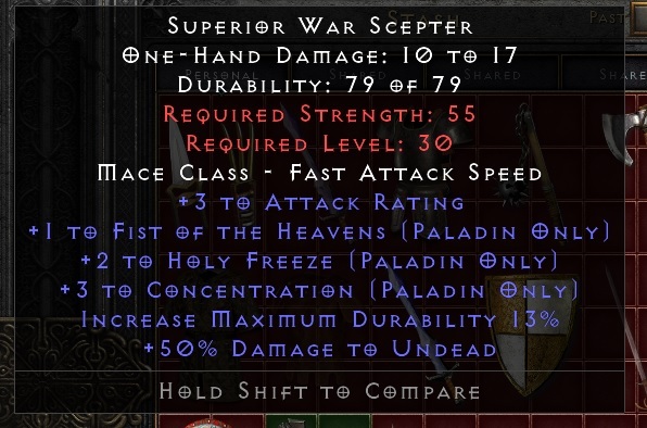 Need Scepter +3 Concentration ~~~ - Topic - d2jsp