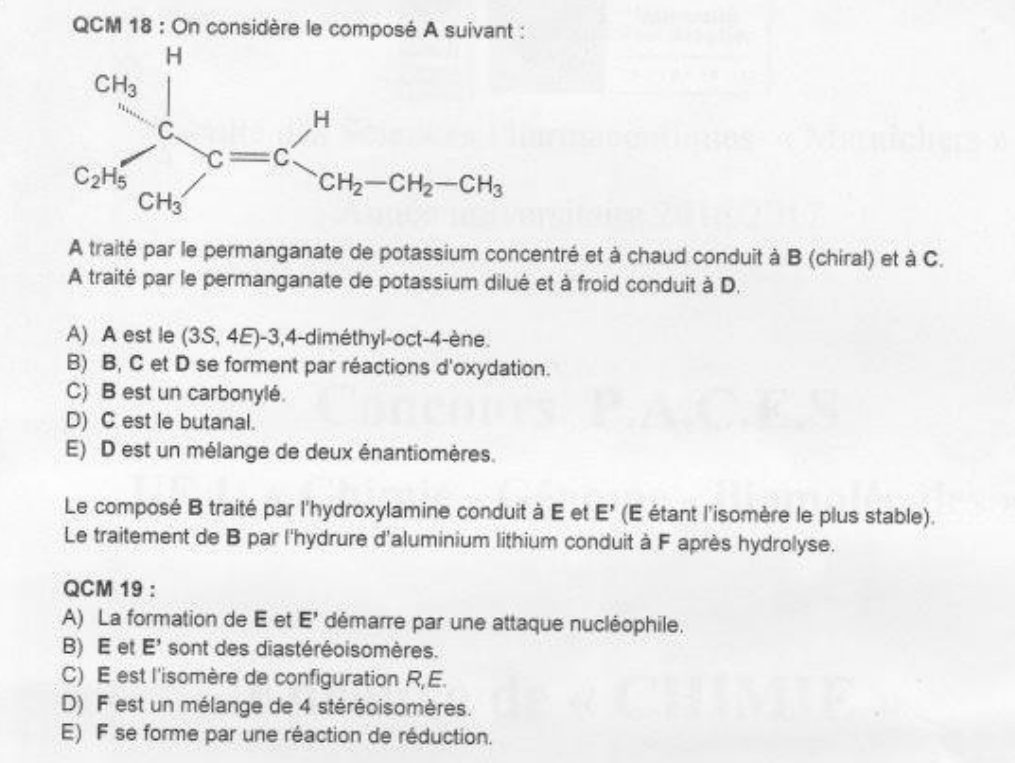 configuration R,E et stéréoisomère - UE11 - Chimie Organique - Tutorat ...