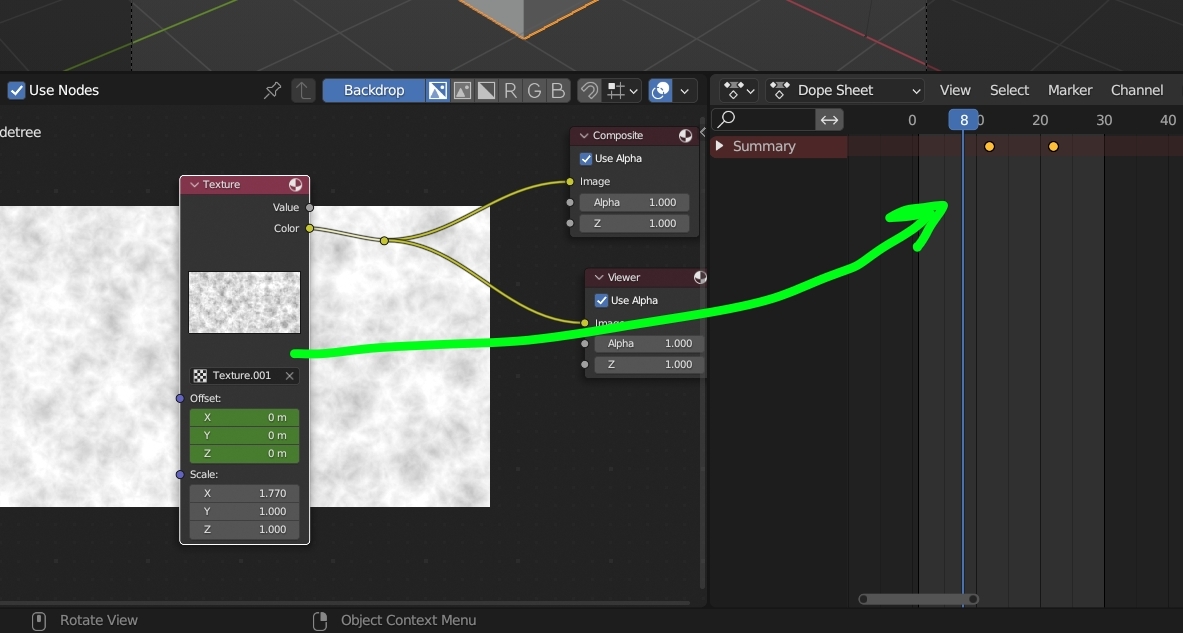 Where are the keyframes for the textures tab in the Properties - Blender Stack Exchange