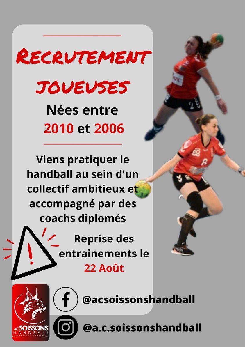 Carnets de notes : A.C. Soissons Handball APPEL À RECRUTEMENT L'ACS ...