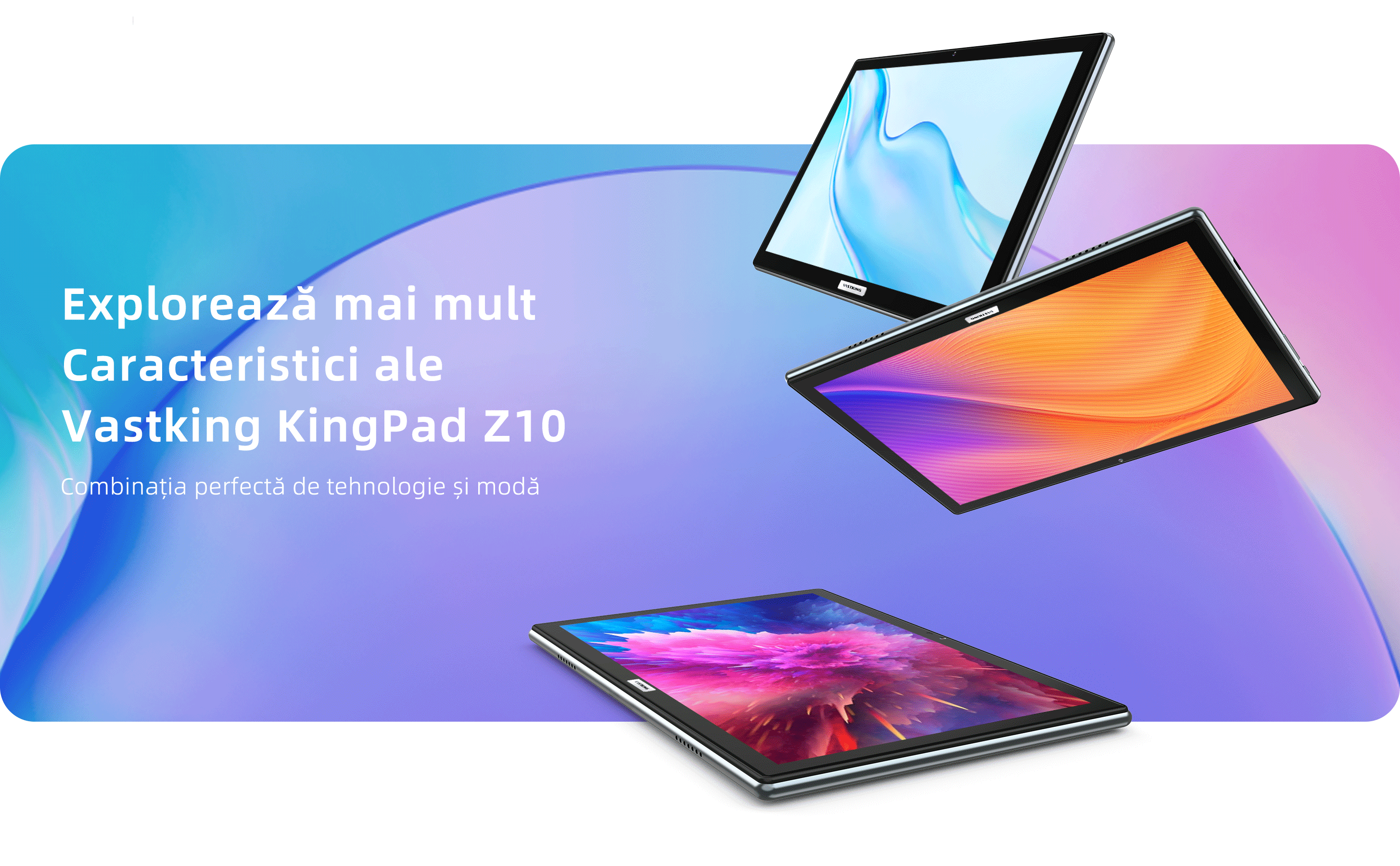 Tableta VASTKING KingPad Z10, Octa Core, 10.1” FHD IPS, 4GB RAM, 64GB, Android 11, Gri Argintiu ...