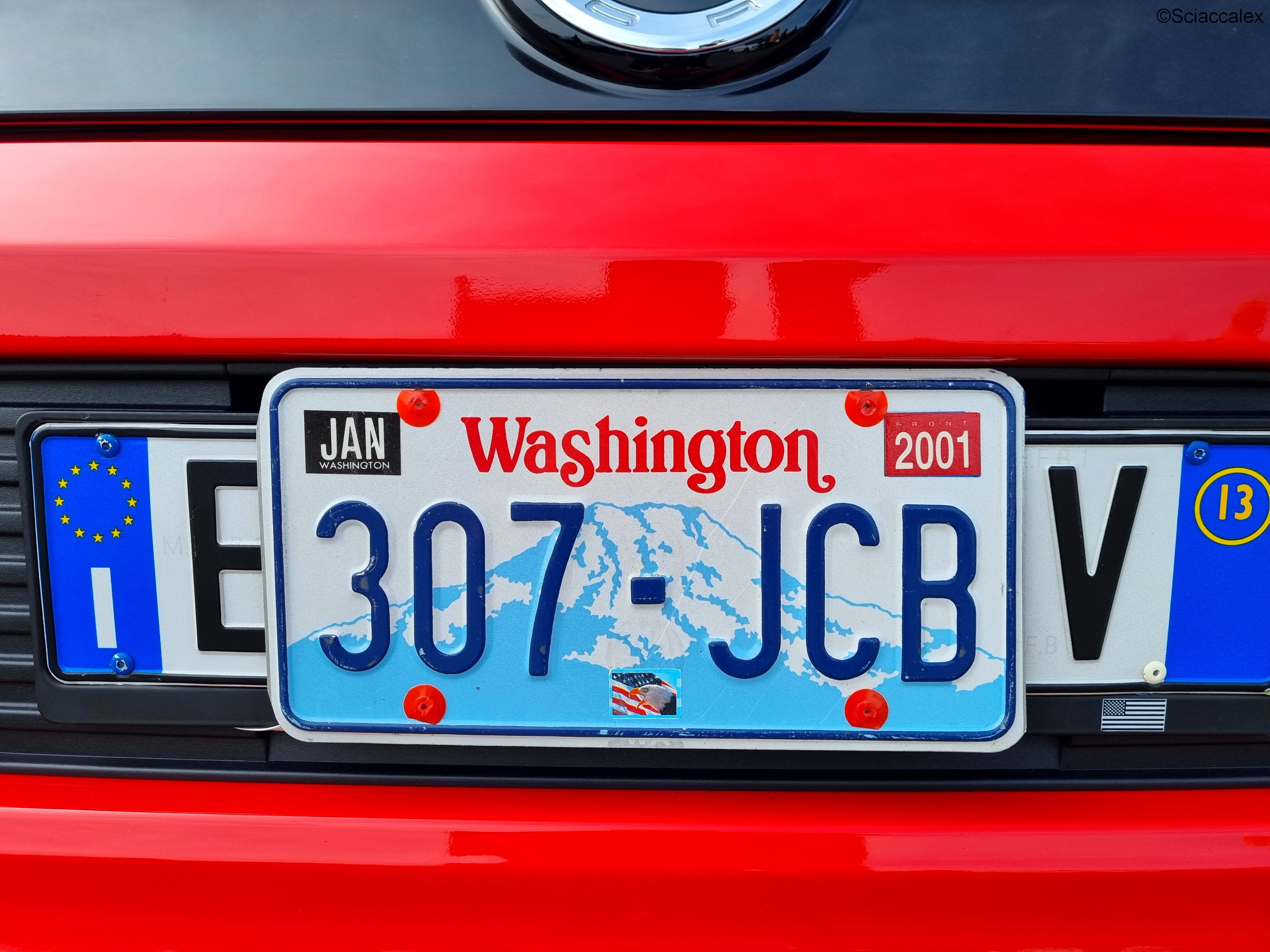 307-JCB, License plate without vehicle (Washington) License plate of ...