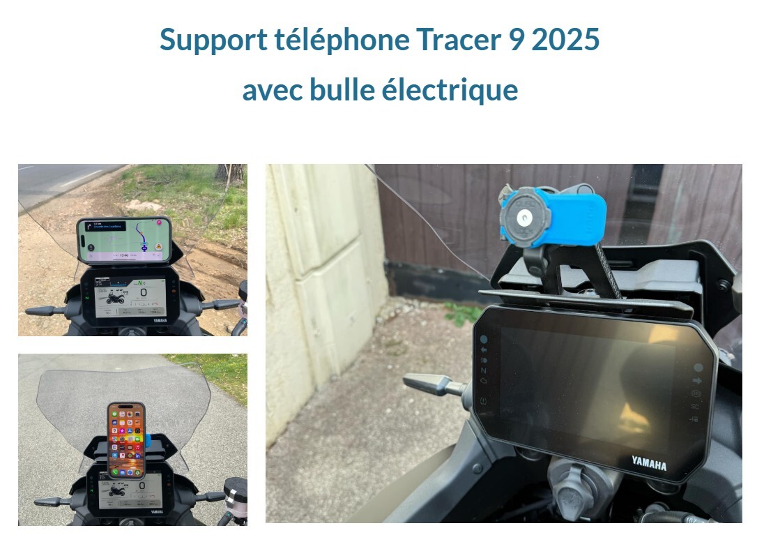 [Tracer 9 2025] Support téléphone tête haute, avec réglage de l ...